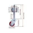 2 Pack 5" Heavy Duty Gate Wheel Caster Support Spring Loaded Swivel ...