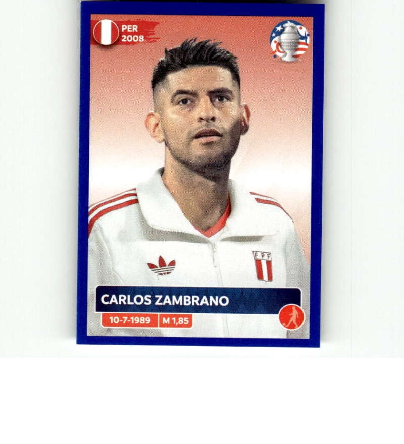 2024 Panini CONMEBOL Copa America Blue #PER6 Carlos Zambrano Peru ...