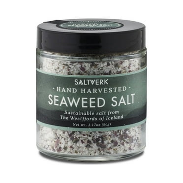Saltverk Licorice Sea Salt, 3.17 oz of Handcrafted Gourmet Salt flakes ...