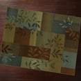 Mainstays Traditional Leaf Block Multicolor Print Indoor Area Rug, 4' x ...