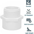 MINSUI-3Pack 2" PVC Male Adapter Pipe Fittings, 2-Way PVC Hose Adapter ...