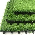 Home Cal Interlocking Grass Deck Tiles, 12"x12" (Pack of 10) - Outdoor ...