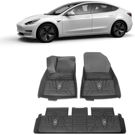 DESLE Tesla Model 3 Floor Mats 3D Full Cover Floor Mats Carpet ...