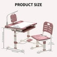 Kids Adjustable Desk & Chair Set with LED Light & Tilt Top, Study Table ...