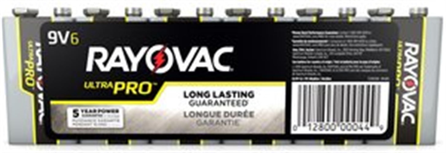Al9V-6J "9V" Ultra Pro Alkaline Batt6Pk(Al-9V), Spectrum / Rayovac ...