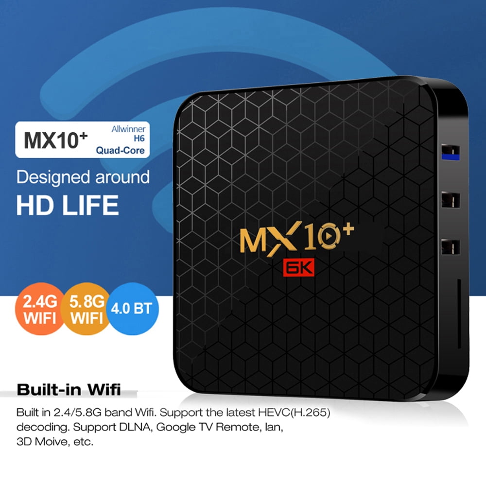 MX10+ Intelligent STB Set Top Box 6K Wifi TV Receiver Network TV Set ...