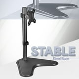 Vivo, Black Single LCD Monitor Adjustable Desk Stand, Fits 1 Screen ...