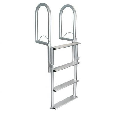 JIF Marine 7-Wide Step Standard Lift Ladder Aluminum Boat - Dock Ladder ...