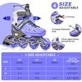 CJC Adjustable Inline Skates, Full Illuminating Wheels, Purple ...