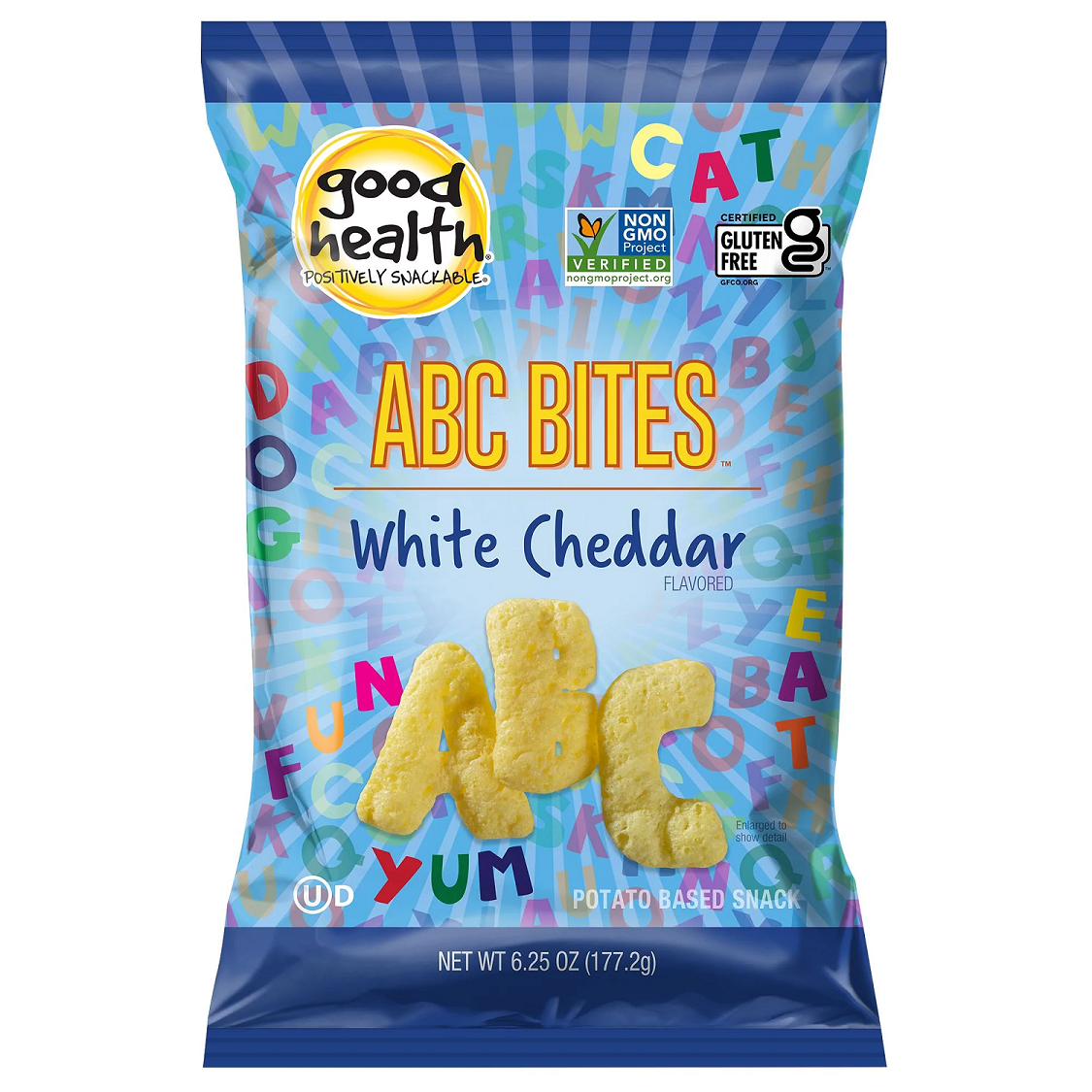 Good Health Non GMO White Cheddar ABC Bites Potato Based Snack, 8-Pack ...