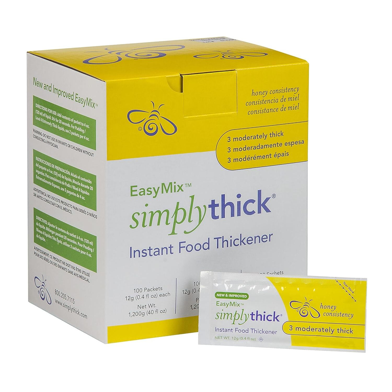ZYKF EasyMix | 100 Count of 12g Individual Packets | Gel Thickener for ...