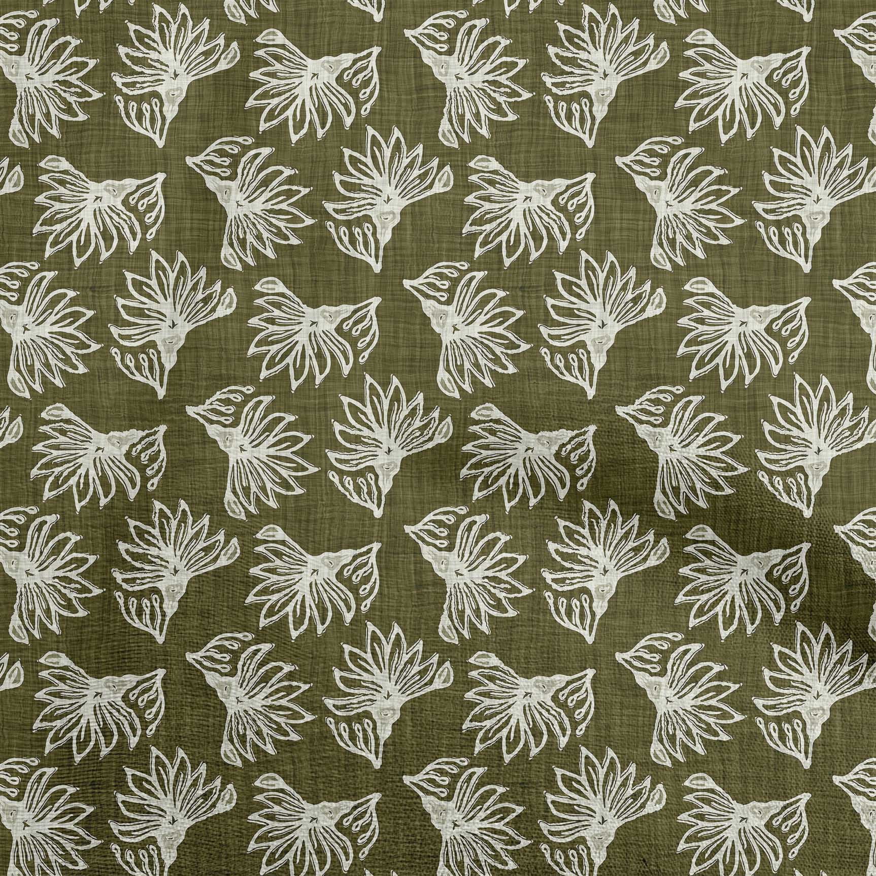 oneOone Velvet Dark Olive Green Fabric Block Diy Clothing Quilting ...