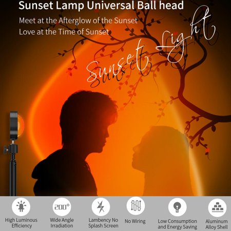 LED Dusk Lamp Projector Sunset Lamp Adjustable Mood Lighting Lamp 360 ...