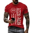 America 250 Merchandise Men Short Sleeve Crewneck Patriotic Graphic Tee ...
