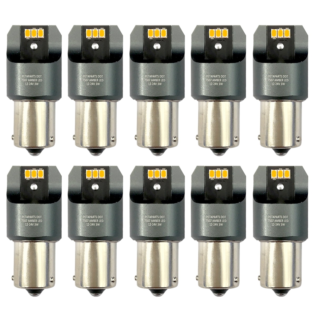 10 PCS - LED Replacement For 7507 Bulb Warm Amber (Fit: Corner Light of ...