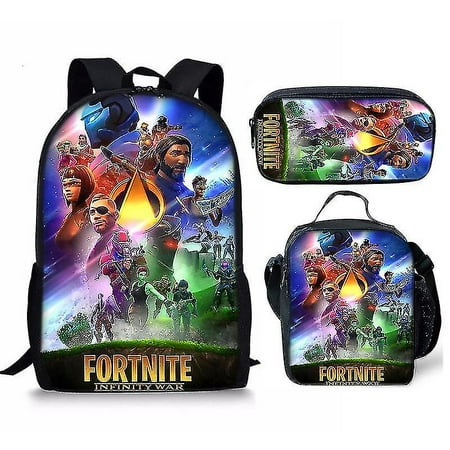 Slinx Fortnite Student School Bag Fortnite Three-piece Package Pen Bag ...