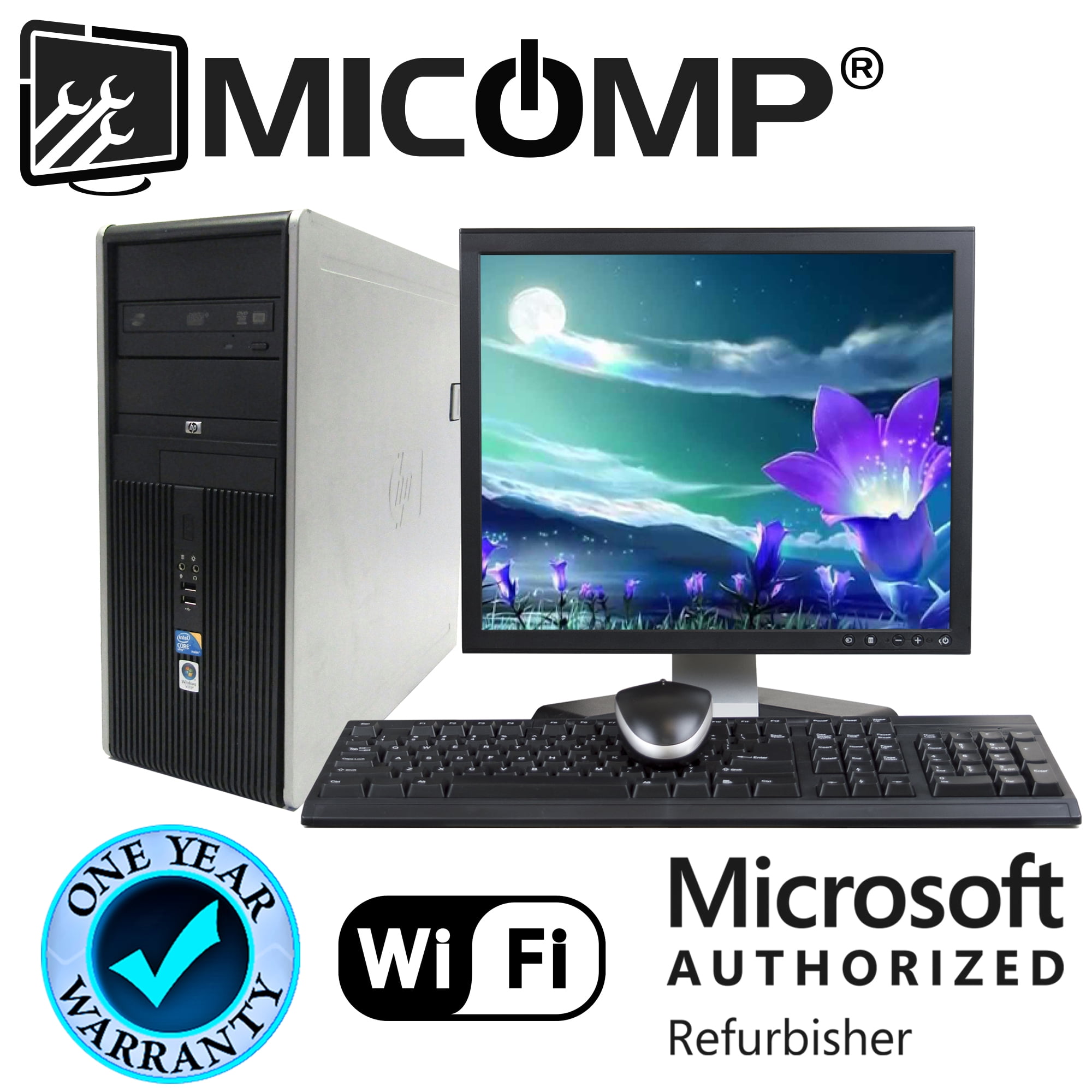 HP Dc 7900 Tower Core 2 Duo Dual Core 2.93Ghz 8GB 500GB DVDRW WiFi ...