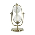 DecMode 13" x 6" Brass Metal Armillary Hourglass Sand Timer with ...