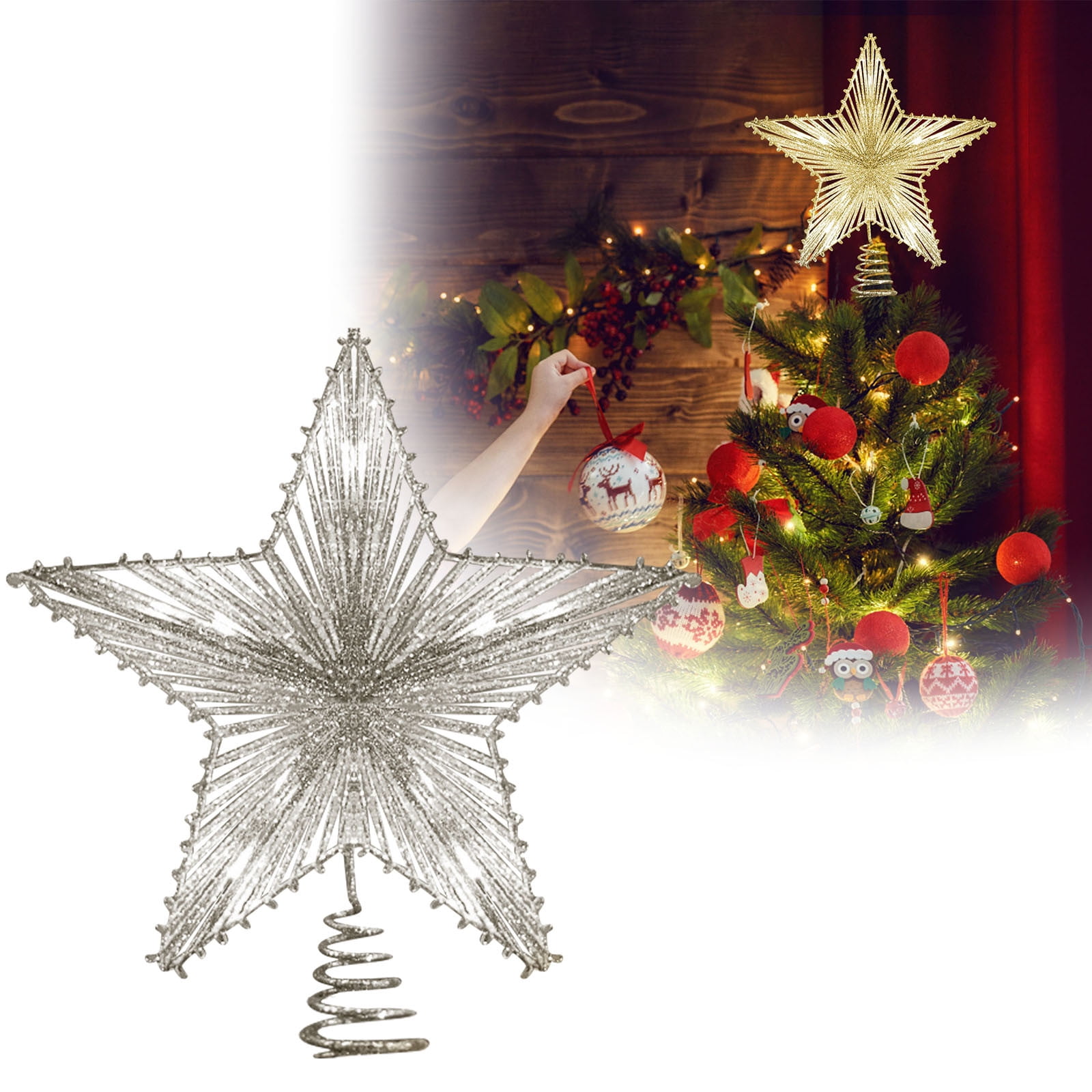 Click here for Vivavault Holiday Tree Topper Star With Sparkling... prices