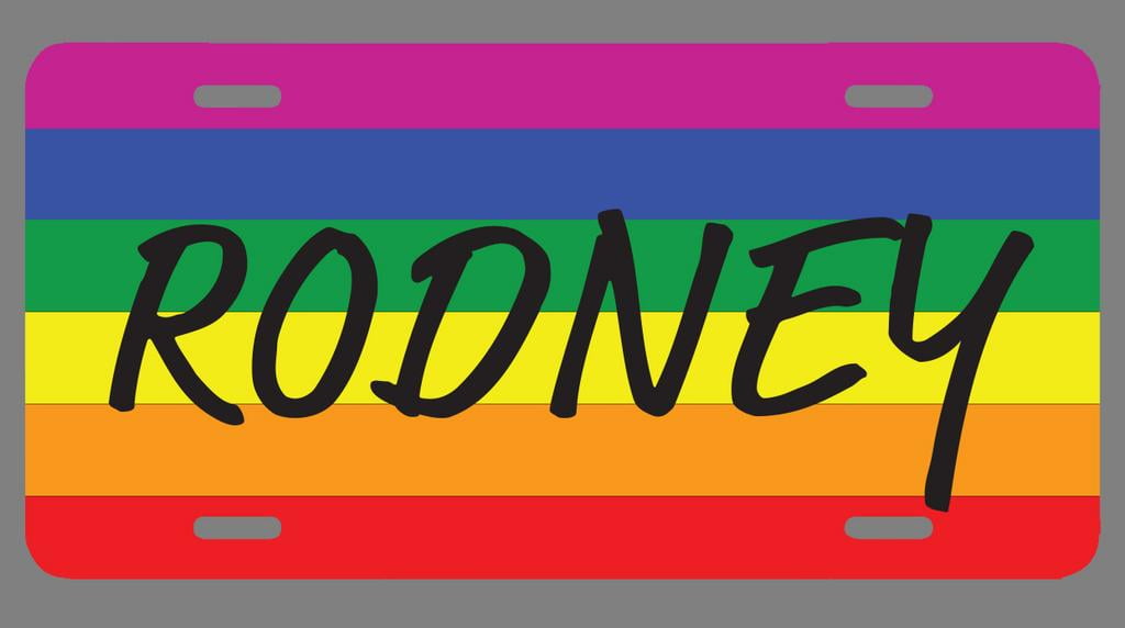 Rodney Name Pride Flag Style License Plate Tag Vanity Novelty Metal ...