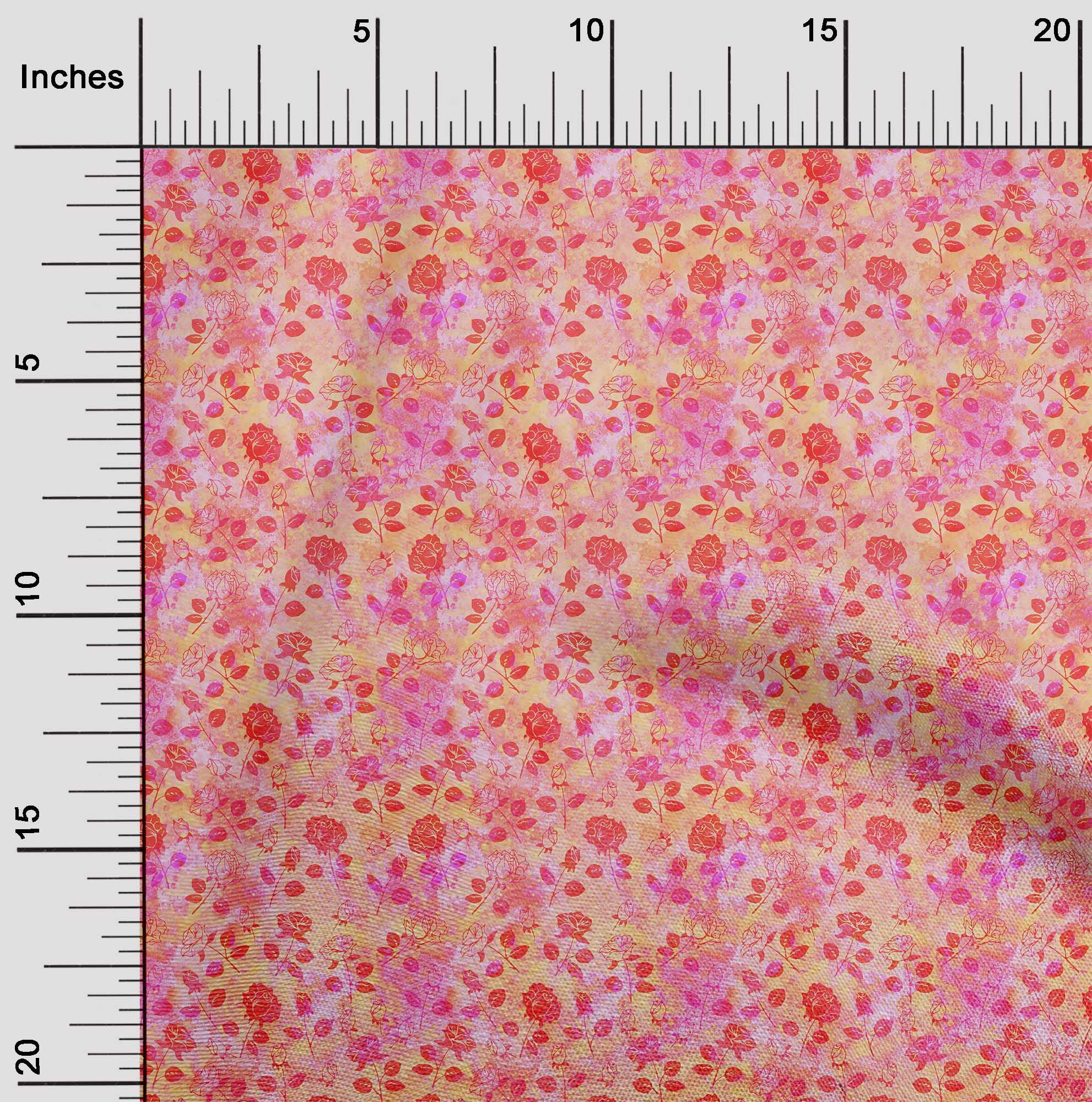 oneOone Silk Tabby Mandys Pink Fabric Batik Sewing Material Print ...