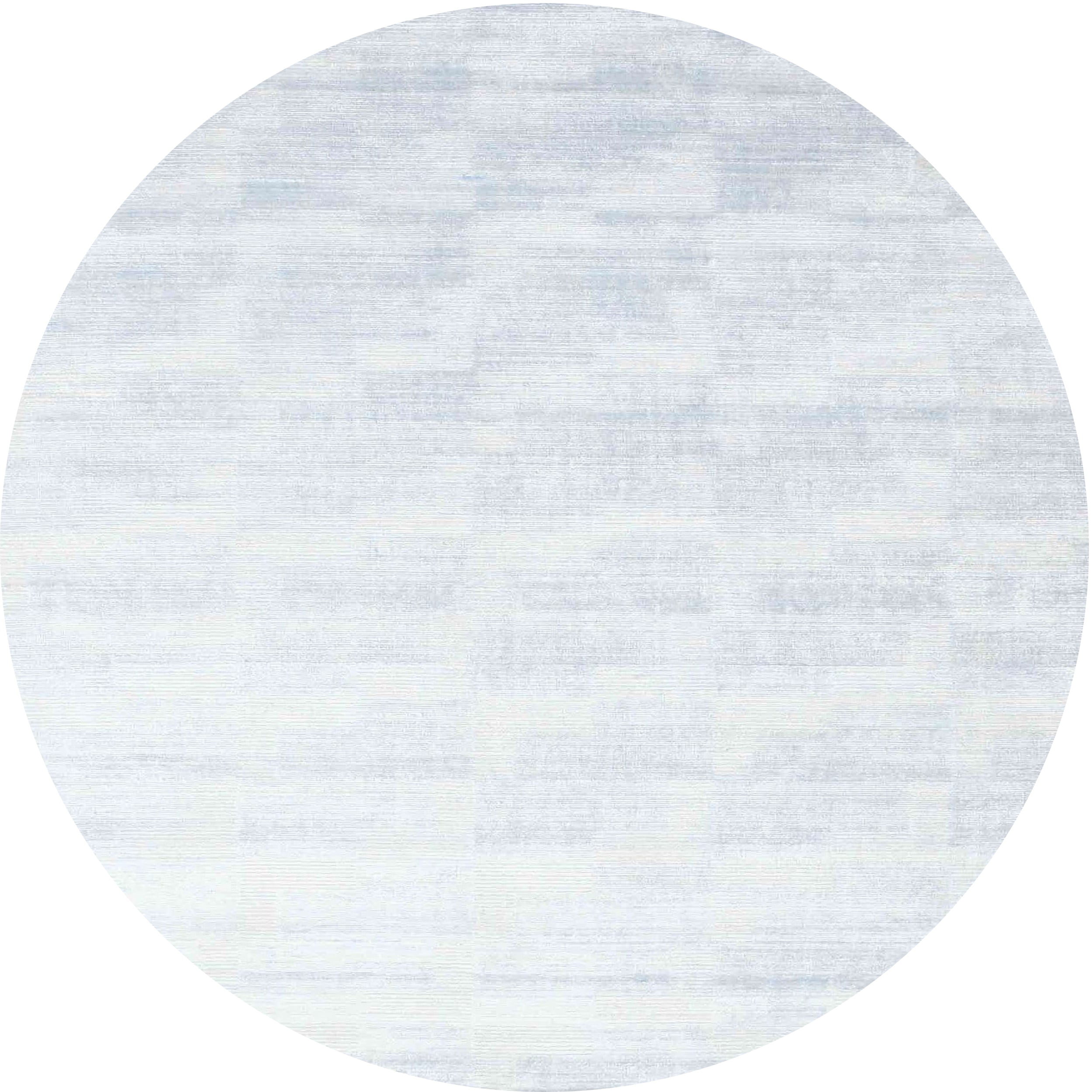 Ahgly Company Indoor Round Contemporary Water Blue Solid Area Rugs, 5 ...