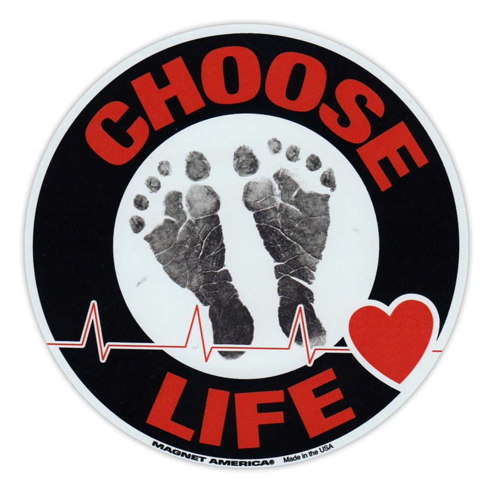 Round Magnet - Choose Life - Anti Abortion Pro Life - Magnetic Bumper ...