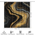 Black Marble 4Pcs Shower Curtain Sets with Rugs Rug Toilet Lid Cover ...