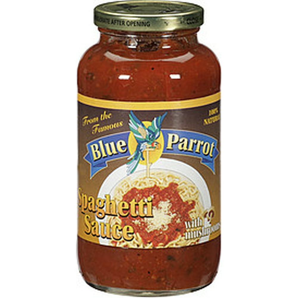 Blue Parrot Spaghetti Sauce with Mushrooms, 26 oz - Walmart.com ...