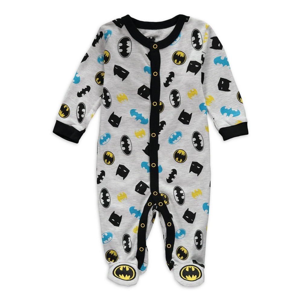 Batman - Batman Sleep 'N Play Footed Pajamas (0/3M-6/9M) - Walmart.com ...