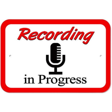 Recording in Progress Video Camera Camcorder Symbol Sign - Walmart.com
