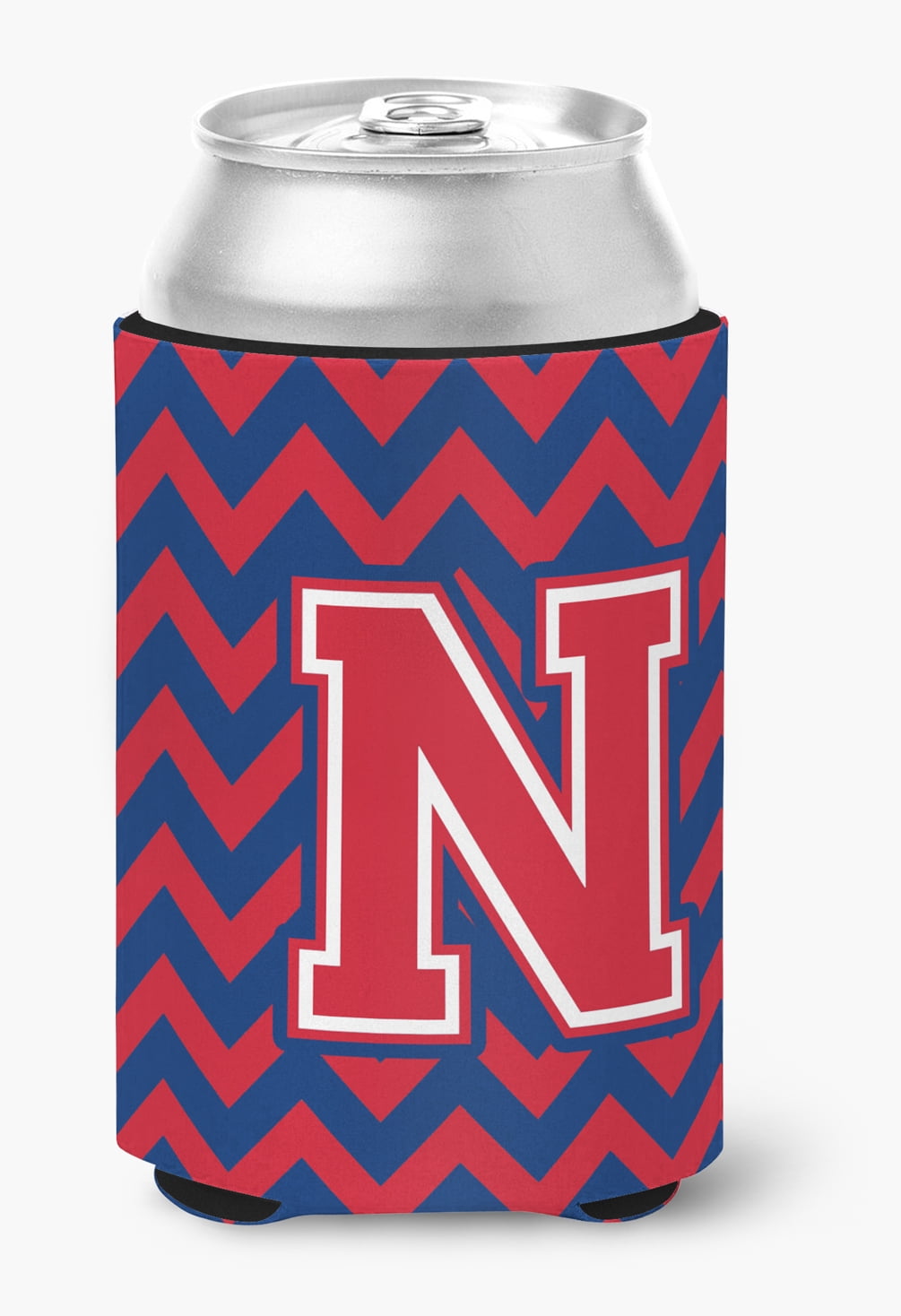 Letter N Chevron Yale Blue and Crimson Can or Bottle Hugger - Walmart.com