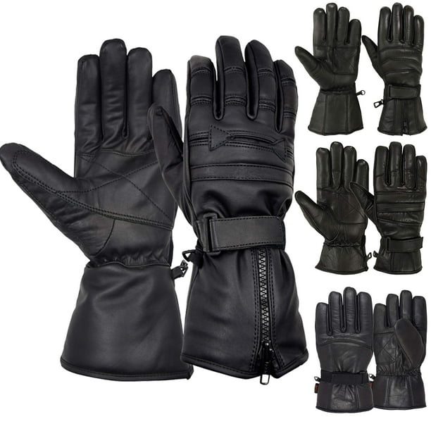 Men’s Motorcycle Gloves Cold Weather Protective Motorbike Leather Glove ...