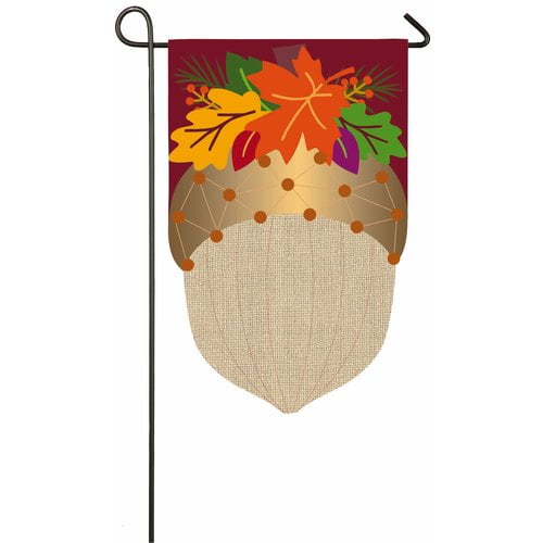 Evergreen Flag & Garden Fall Acorn 2-Sided Polyester 1'6 x 1 ft. Garden ...