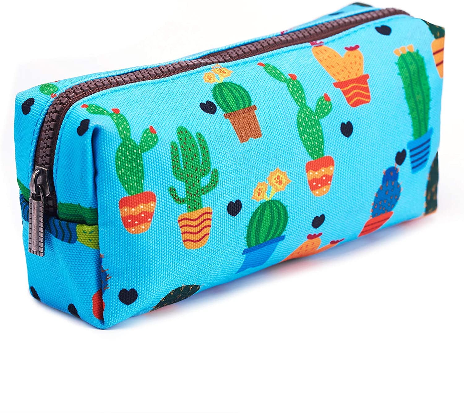 LParkin Cactus Pencil Case Canvas Pen Bag Pouch Stationary Case Makeup ...