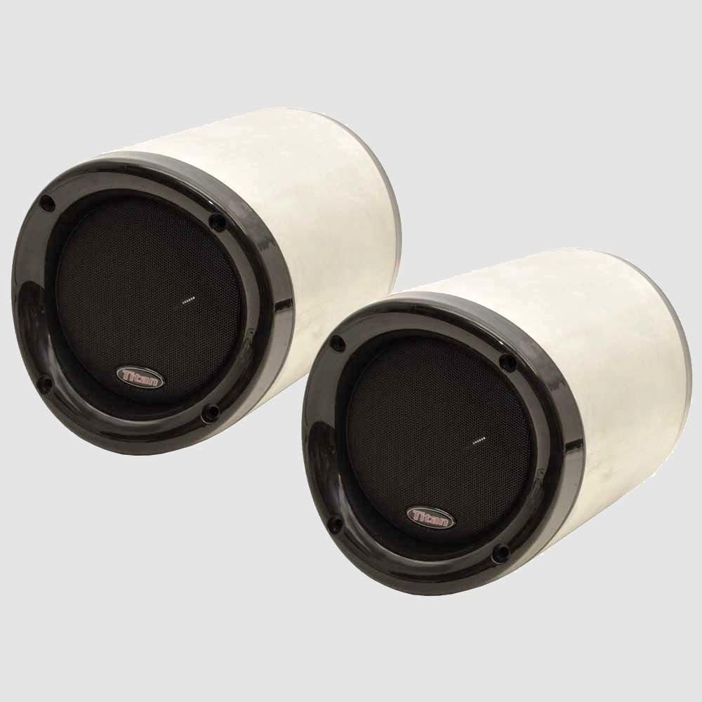 Malibu Boat Speaker Cans 6169251 | Titan Alpha I Aluminum Black (Pair ...