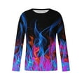 Ddapj Pyju Big And Tall Novelty Graphic Tees For Men Flame 3d Printed T