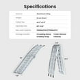 TOOCA Aluminum Loading Ramps 1500 lbs 7.5 FT, 2Pcs Folding Heavy-Duty ...