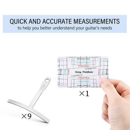 Guitar Tools T Shaped Ruler guitar Shaped Under String Gauge for ...