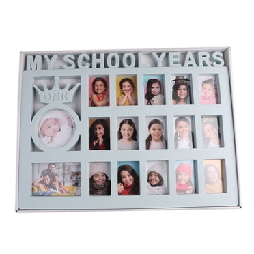 School Years Picture Day Collage Frame in Elegant Black Natural Wood ...