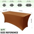 6 Pack Stretch Spandex Table Covers for 6 Foot Tables - Universal ...