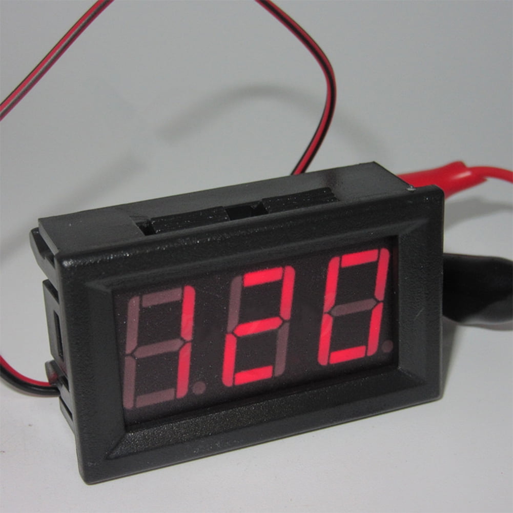 Yesfashion AC 220V 2-wire Voltage Meter Head LED Digital Voltmeter with ...
