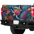 Lotusprinthandmade Sea Turtle Tailgate Wrap 2 Sizes (24"x58"), Ocean ...