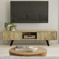 Mango Wood TV Stand 72 Inch " Solid Wood Media Console with Metal Legs ...