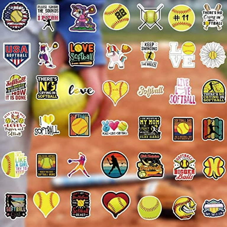 Softball Decals For Cars