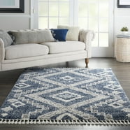 Nourison Nordic Shag Scandinavian Tribal Grey Area Rug - Walmart.com