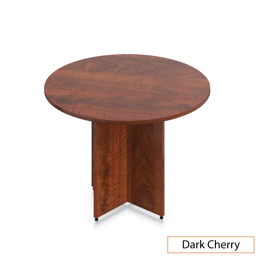 GOF Office Round Conference Table, 42 inch, Dark Cherry - Walmart.com