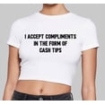 Cash Tips Graphic Crop Top • Summer Nightclub Outfit - Walmart.com