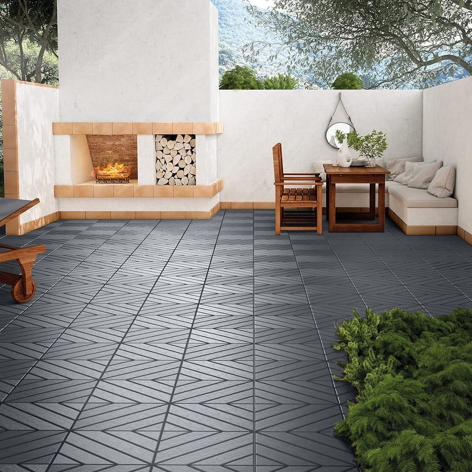 Outdoor Interlocking Patio Tiles