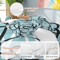 Abstract Wave Line 4 Piece Duvet Cover Set Full Size Black White Teal ...